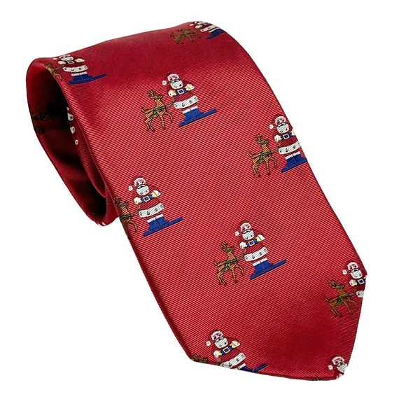 Robert Talbott | Accessories | Vtg Robert Talbots Red Christmas Necktie ...